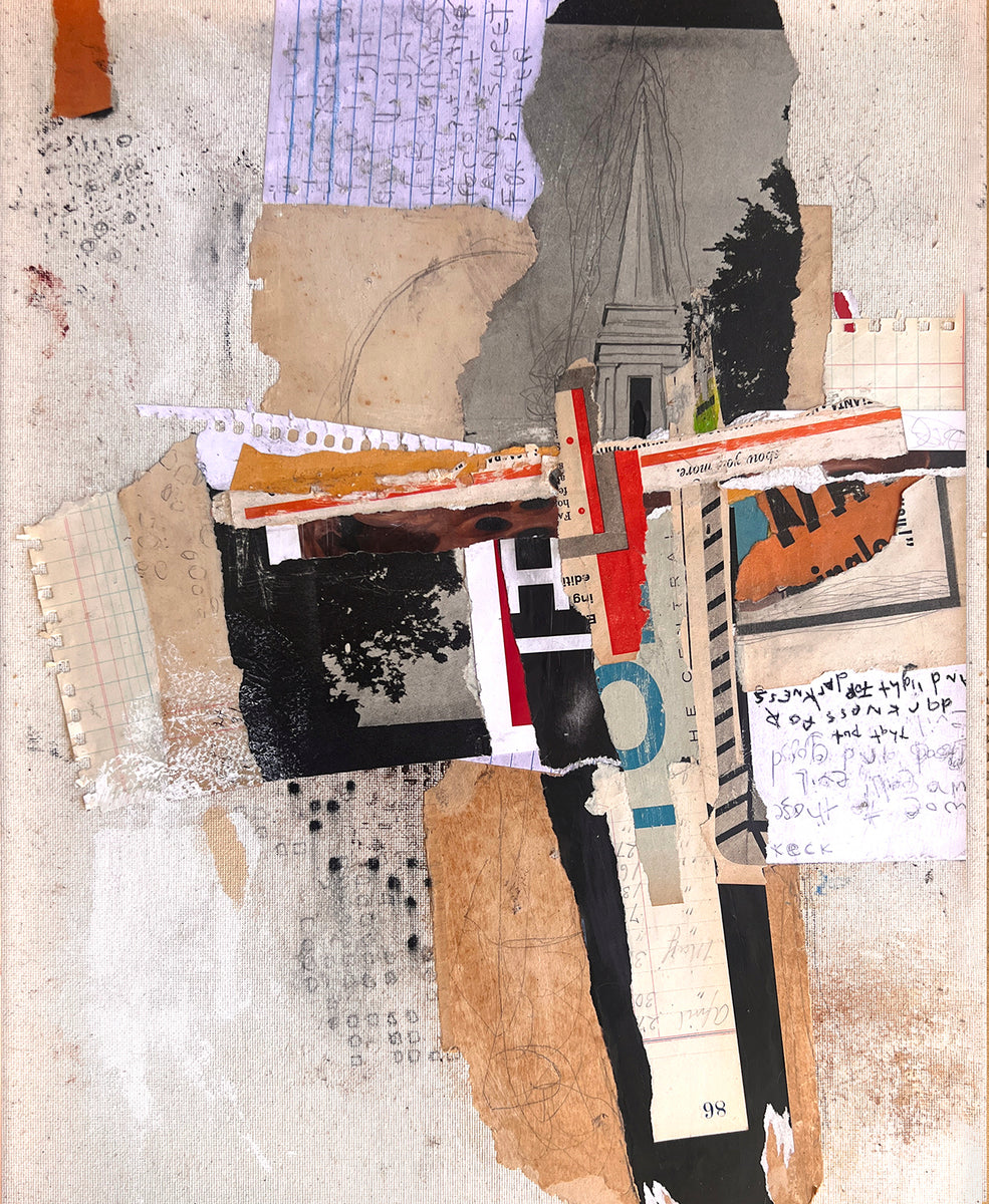 Original Collage Cross Art – Michel Keck